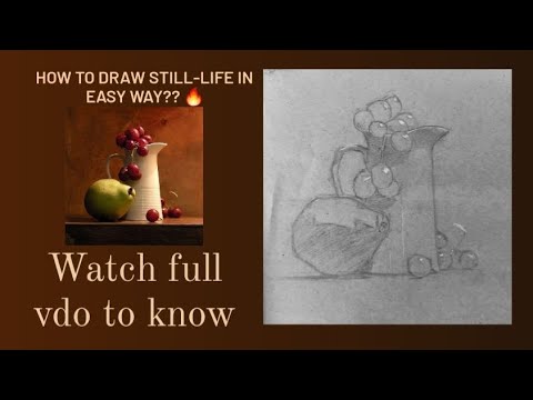 #stilllife how to draw still life from photo reference? | easy ...
