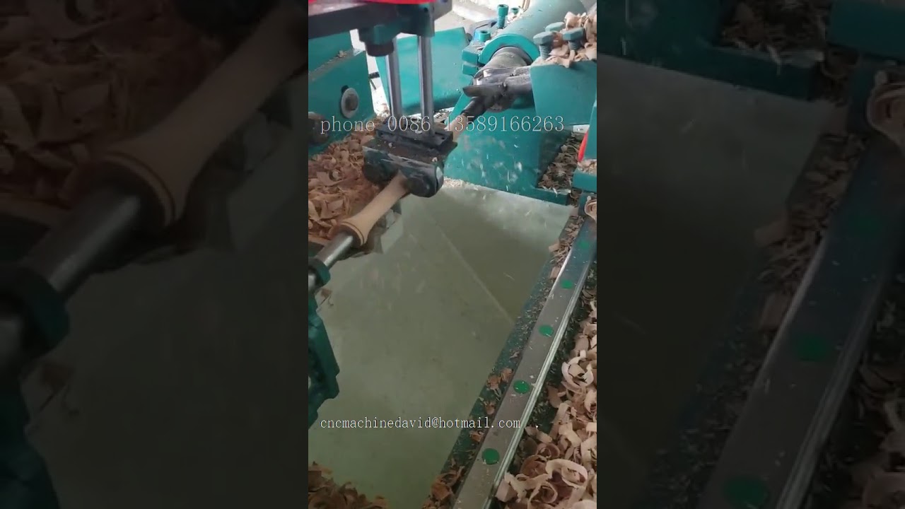 Automatic wood screw handle making machine for sale - YouTube
