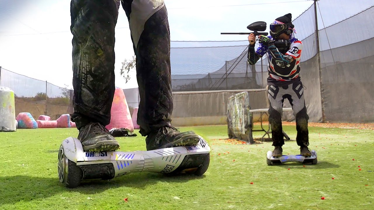 Hoverboard Paintball!!! - YouTube