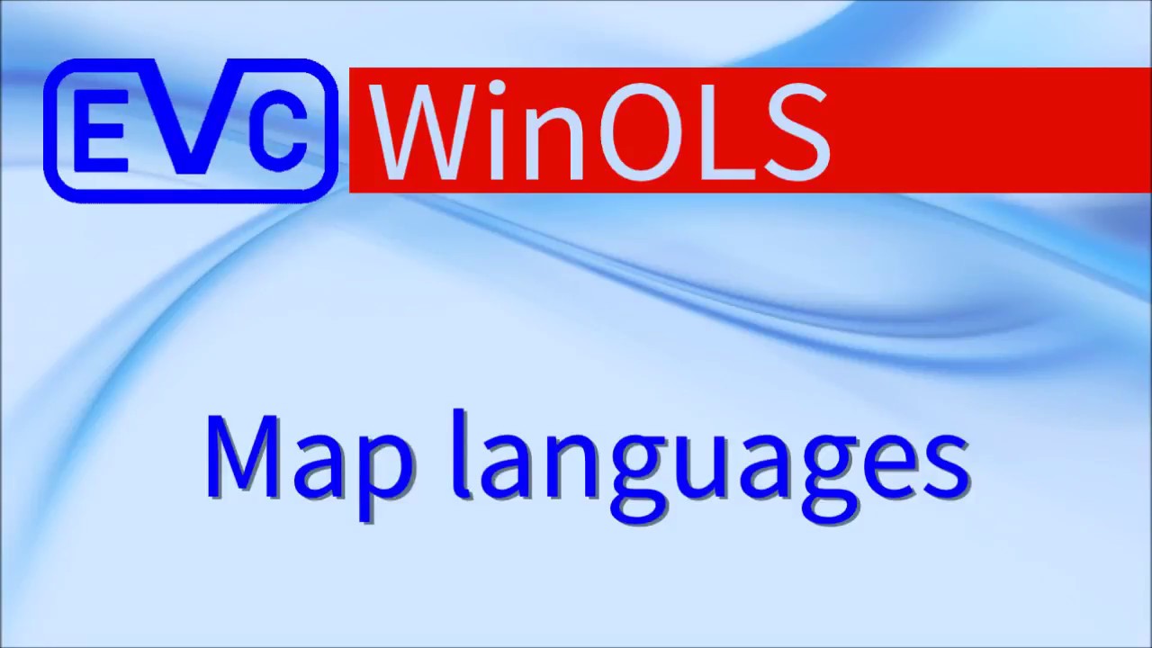 WinOLS: Map languages - YouTube