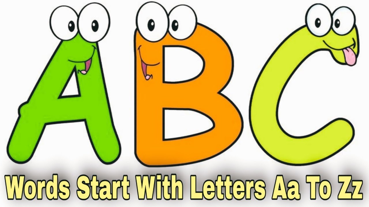 Words Start With Alphabetic Letters A To Z | Alphabet | Letters | Kids ...