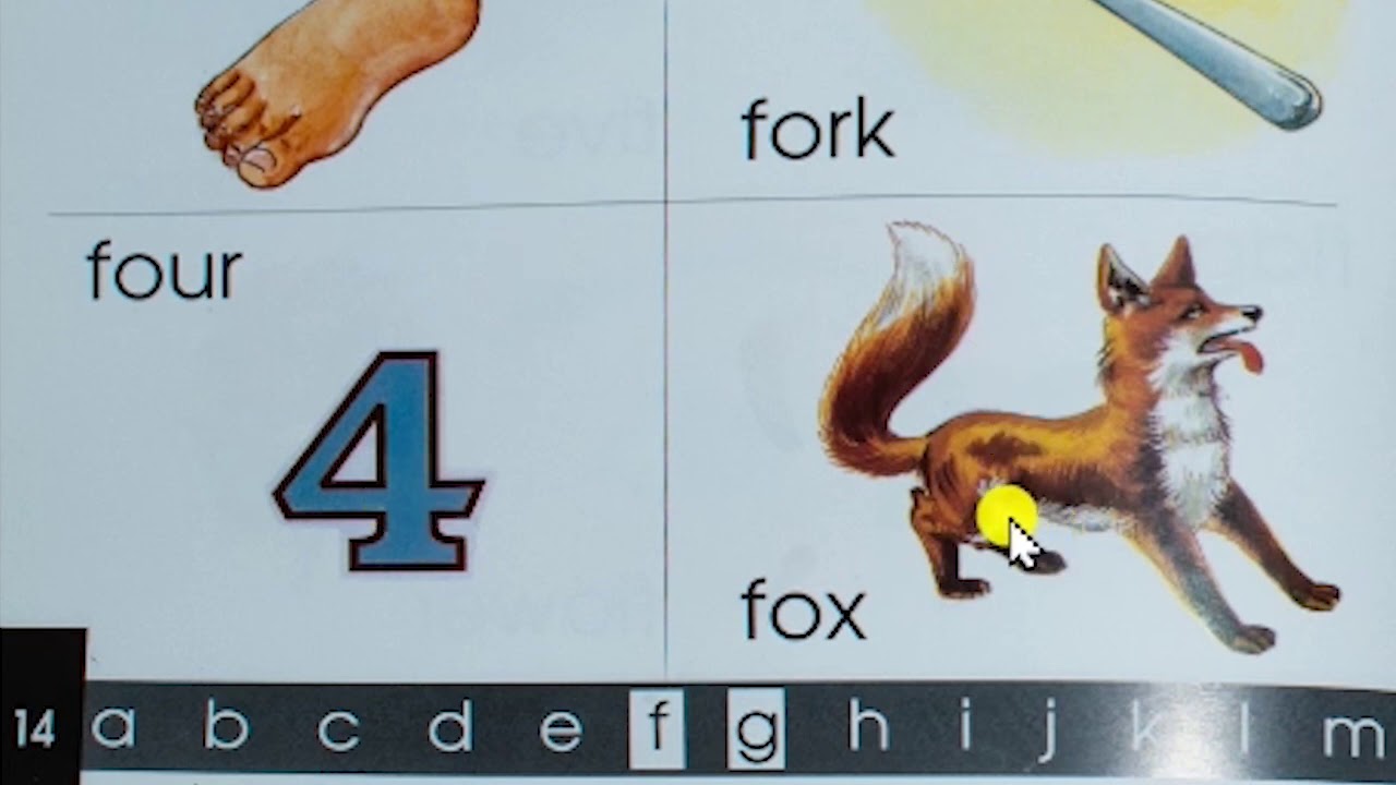 Class Nursery English Reading Alphabet F - YouTube