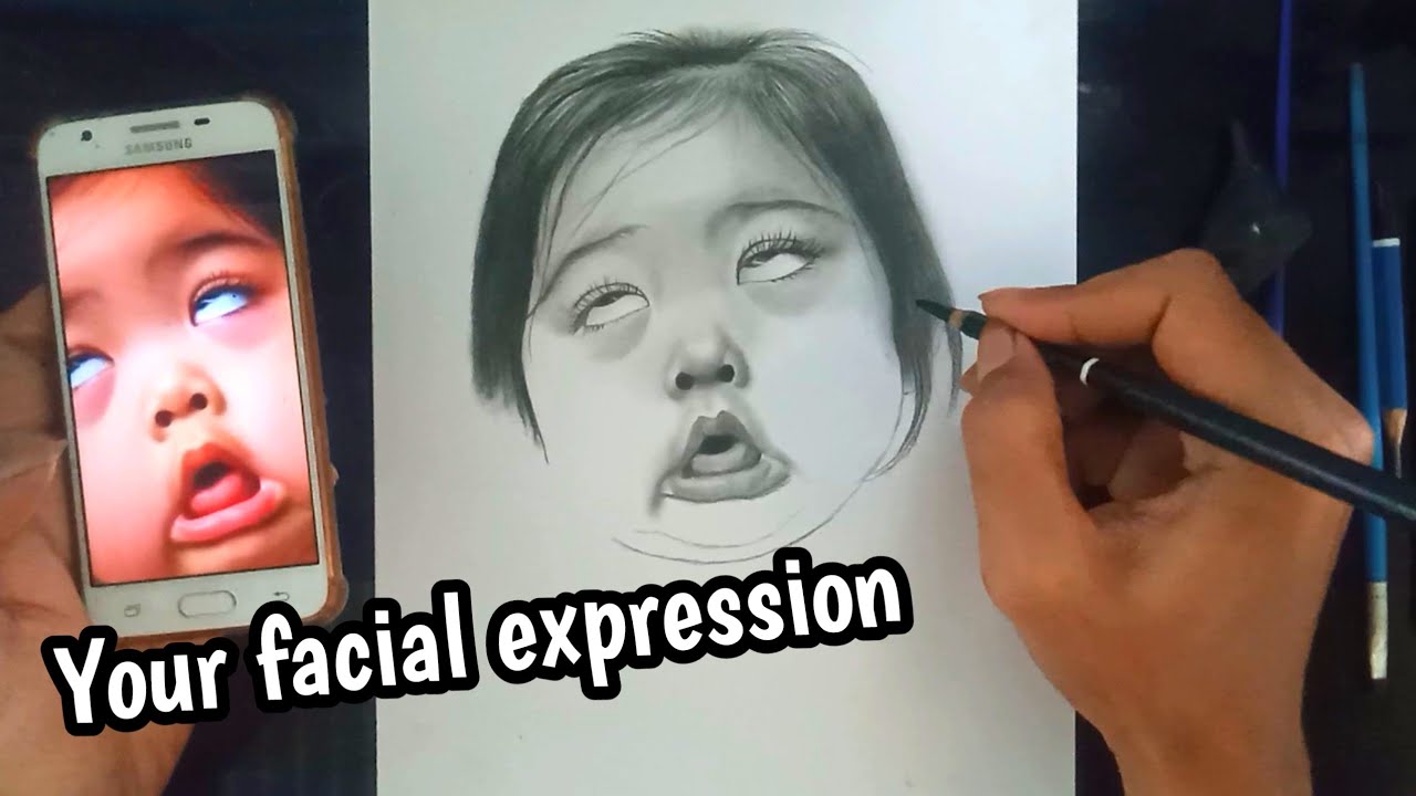 Drawing Facial Expressions Realistic - YouTube