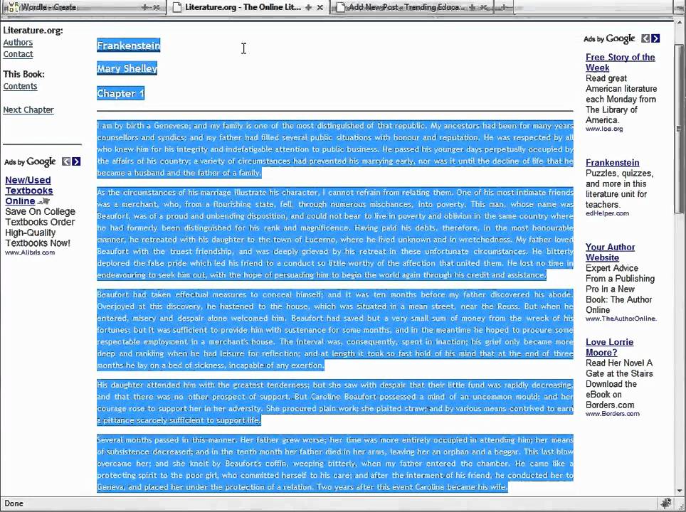 Using Wordle as a Pre-Reading or Concept mapping and brainstorming ...
