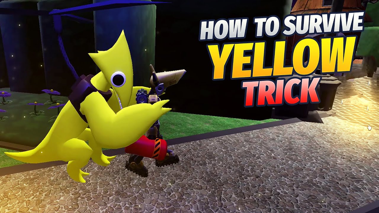 HOW TO SURVIVE YELLOW MONSTER + UNEXPECTED GLITCH | Roblox Rainbow ...