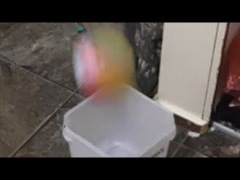 Flipping bucket ball bounce - YouTube