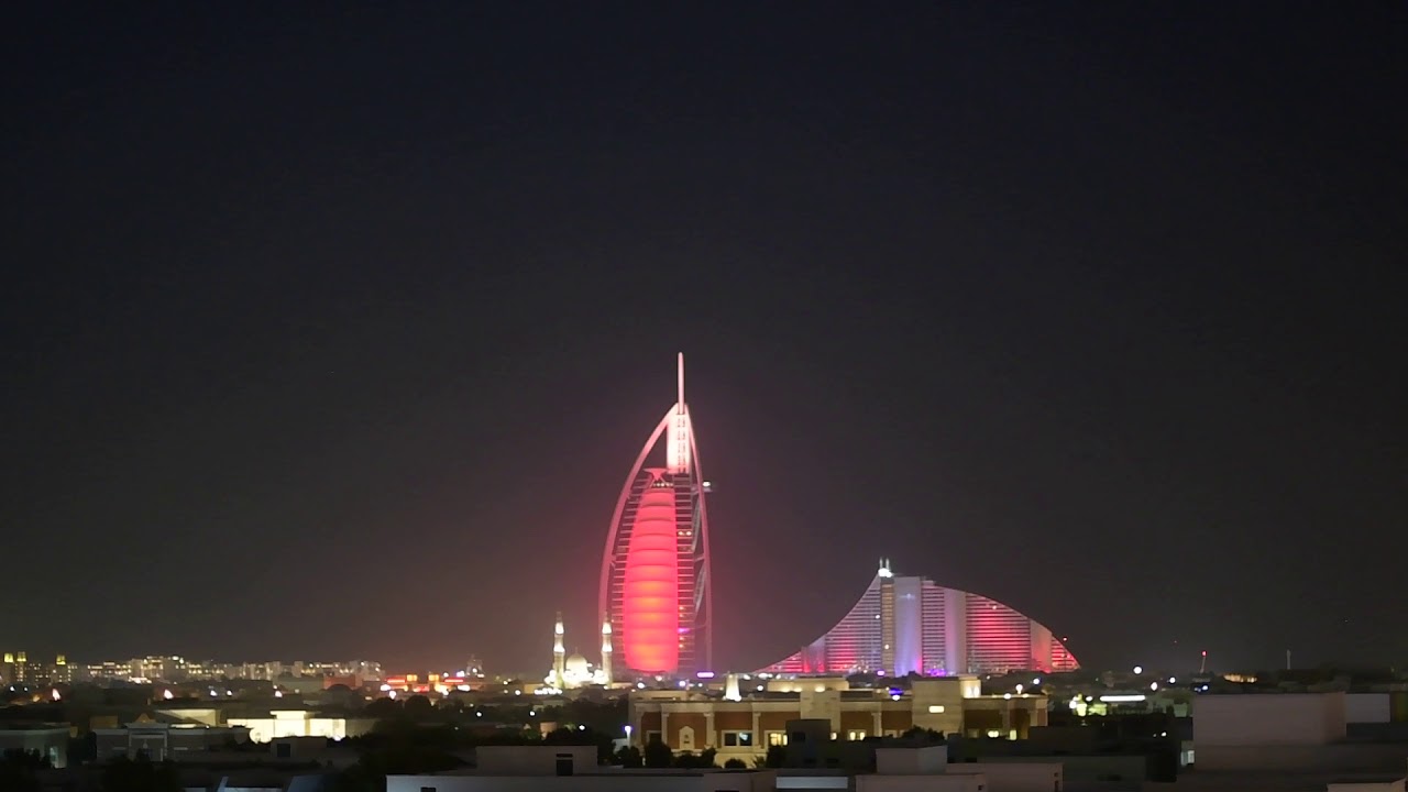 Burj Al Arab Night View. 4K Video. - YouTube