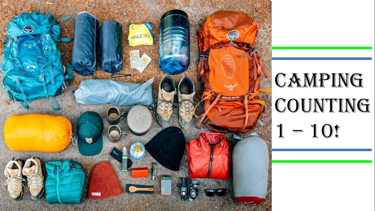 COUNTING 1-10 - NUMBERS 1 to 10 - Camping, Math, ESL, ELL, Education ...