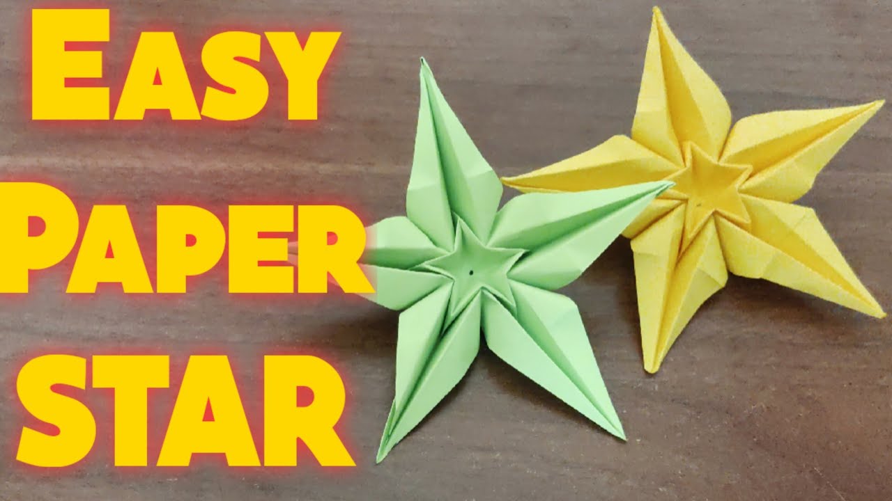 how to fold a paper star? origami Christmas star step by step - YouTube