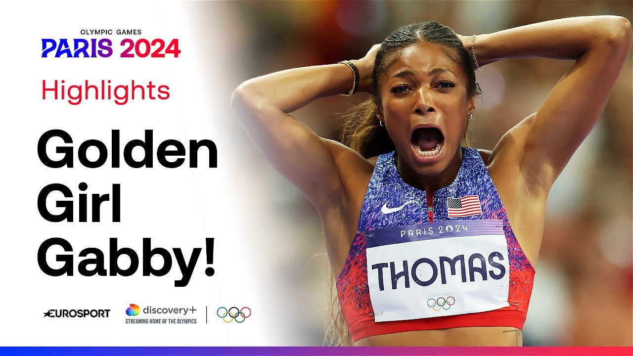USA's Gabby Thomas wins gold in women's 200m at the Olympic Games 🇺🇸 | #Paris2024 #Olympics ...
