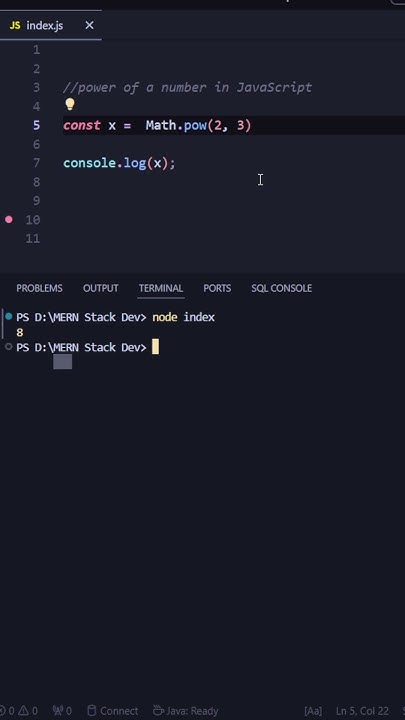 Find Power Of A Number In Javasript Using Math Object Coding Javascriptdev Javascript Youtube