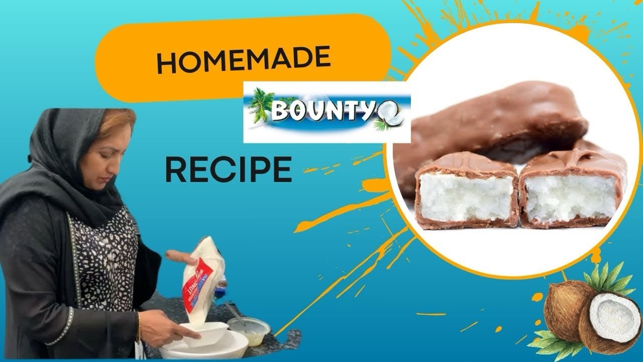 HOMEMADE BOUNTY RECIPE | BOUNTY | CHOCOLATE COCONUT BAR - YouTube