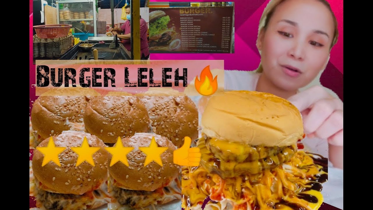 Burger Leleh 🔥 Lazat Lagi Menyengat (mukbang malaysia) - YouTube