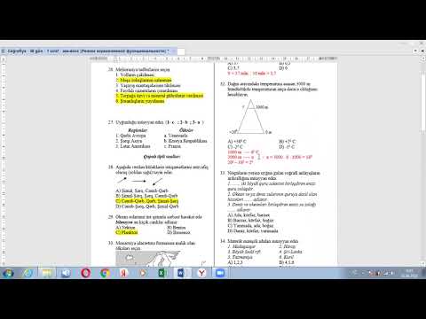 Coğrafiya 7-ci sinif BSQ-2 suallarının video həlləri