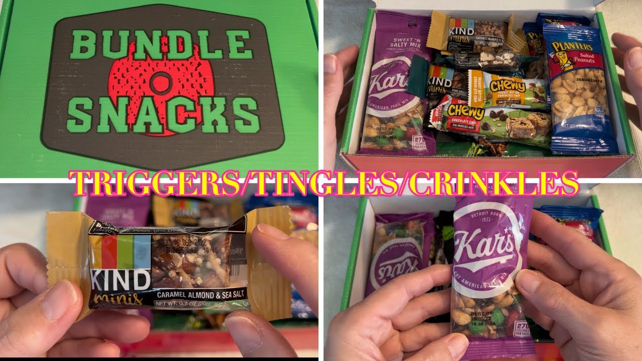 ASMR Bundle O Snacks Box Triggers/Tingles/Crinkles ! - YouTube