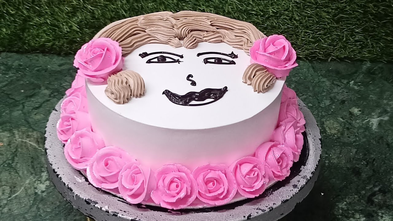#girls smiley face decorating | girl smiley face cake | cake decorating ...