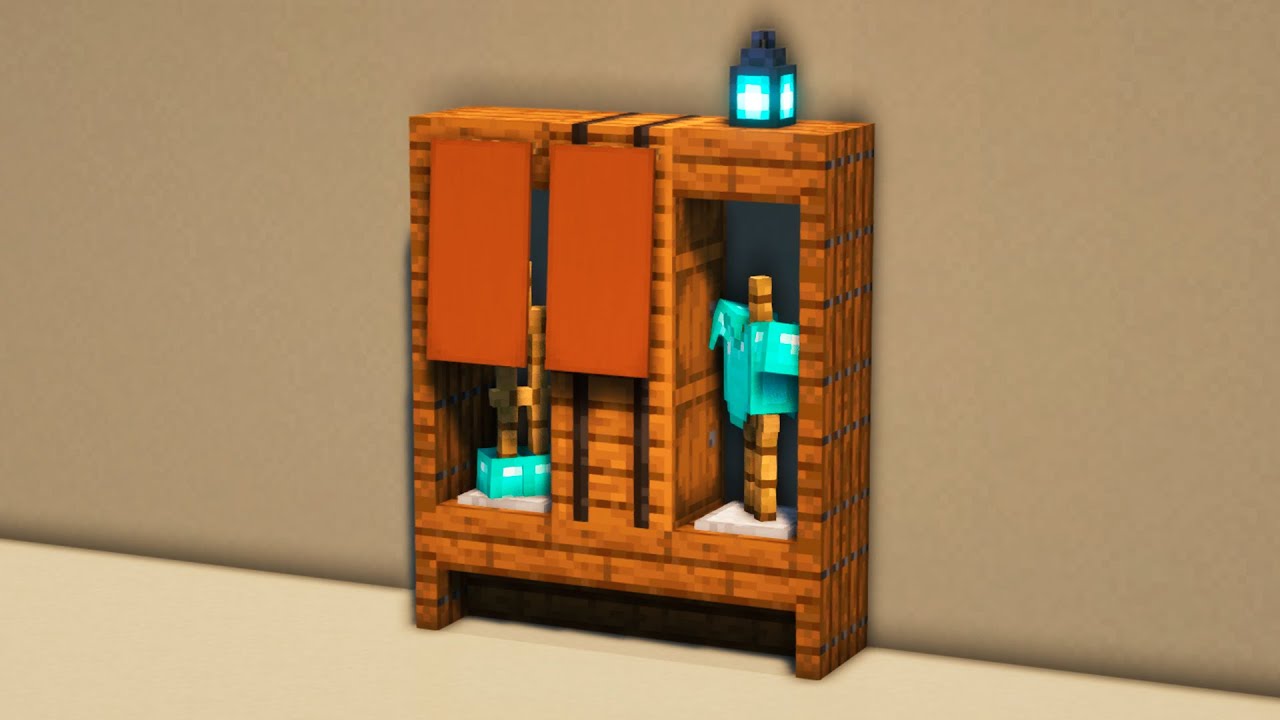 Cool Dressing Room In Minecraft - YouTube