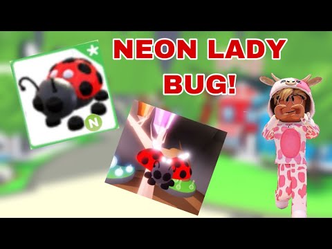 NEON LADY BUG ADOPT ME!!! - YouTube