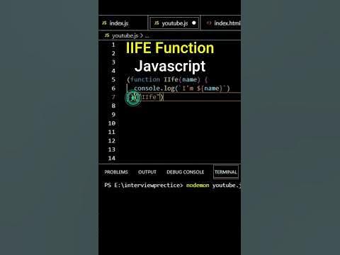 IIFE #function in #javascript. - YouTube