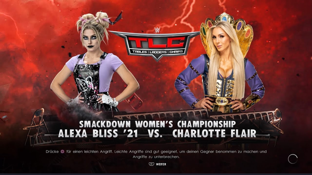 WWE TLC: Tables, Ladders & Chairs 2022:Charlotte Flair vs Alexa Bliss (SmackDown Womens ...