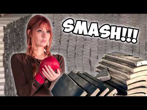 Attempting the Japanese Brick Breaking! Kuwara Smash Challenge in Japan!