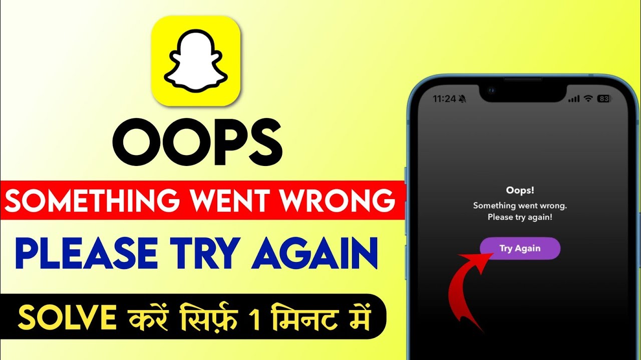 How to Fix Snapchat Oops Something went wrong Problem solve |Snap oops ...