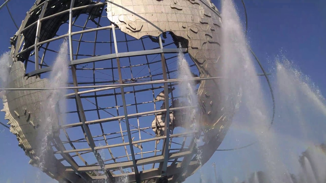 Huge Rainbow inside the world's largest water fountain. Flushing ...