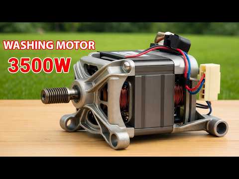 Milyarlarca İnsan Bu Sırrı Bilmiyor 😱 Eski bir çamaşır makinesi motorunu ÜCRETSİZ Enerjiye Dönüştür