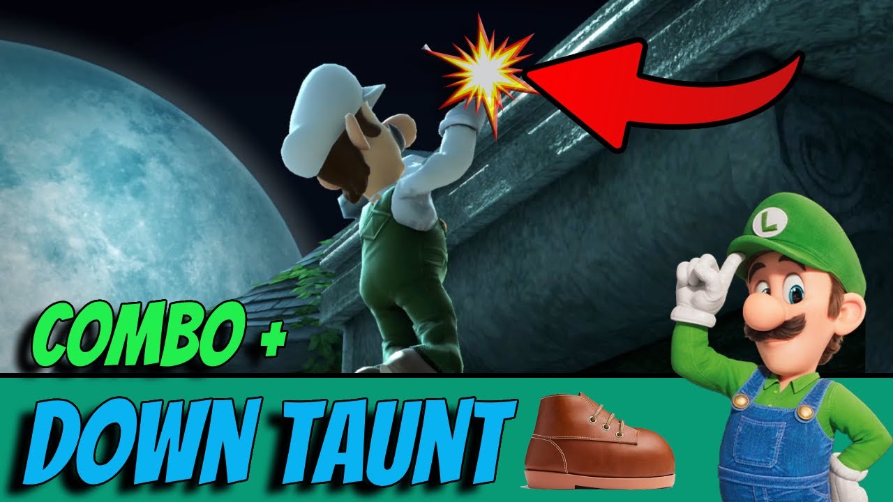 APRENDE un COMBO LOCO de LUIGI con la PATADITA (Down Taunt) en Super ...