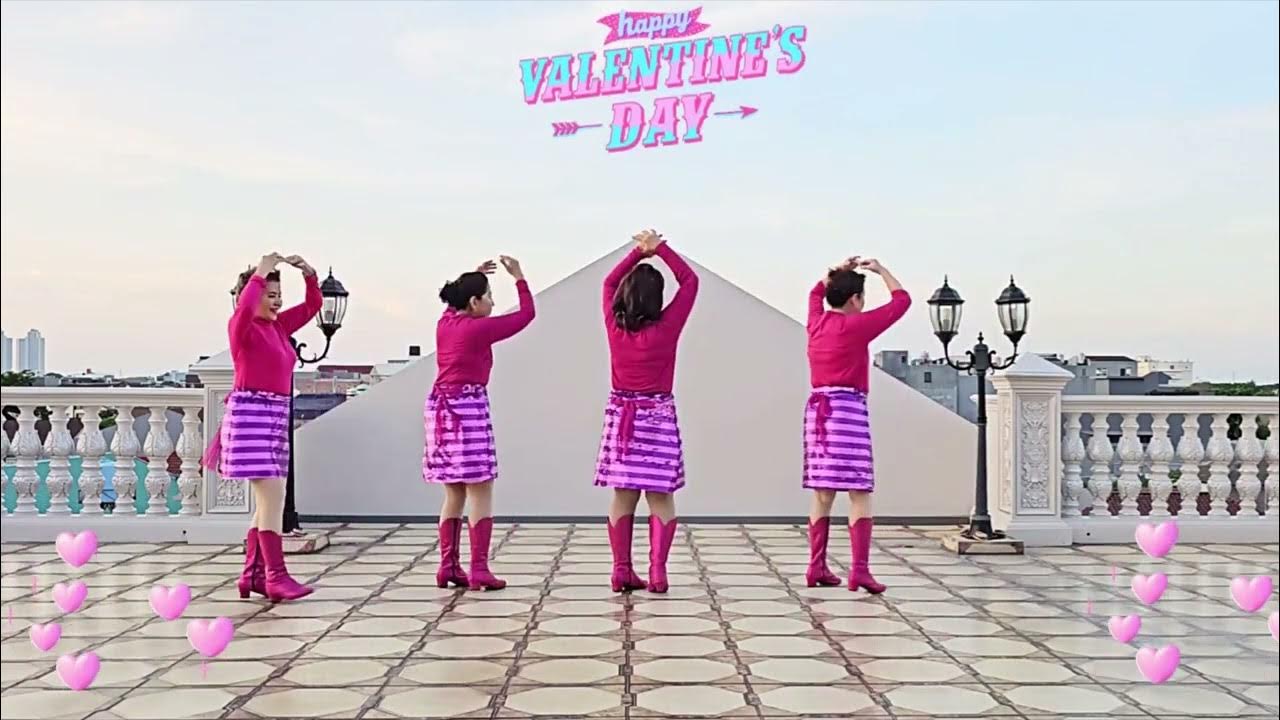 My Love My Valentine ~ Line Dance 💃💐 - YouTube
