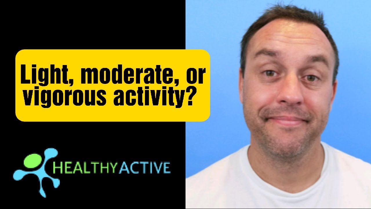 What is light, moderate, or vigorous activity? - YouTube
