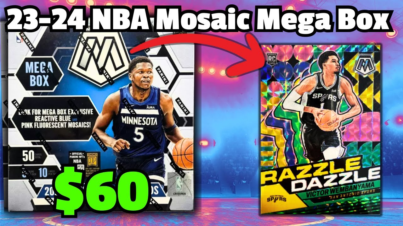 I Spent $60 On A NBA Mosaic Basketball Mega Box! - YouTube