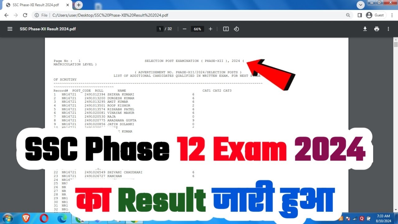 SSC Phase 12 Result Date 2024? SSC Phase 12 Cut Off 2024? SSC Phase 12 ...