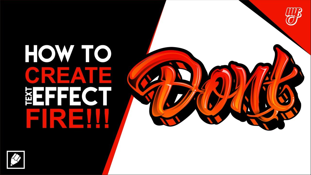 How To Create a FIRE Text Effect in CorelDraw - YouTube