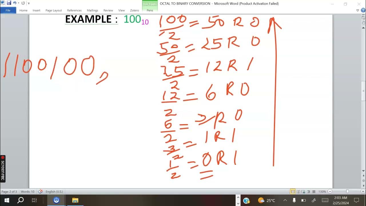 How To Convert Decimal to Binary {Using Long Division Method} - YouTube