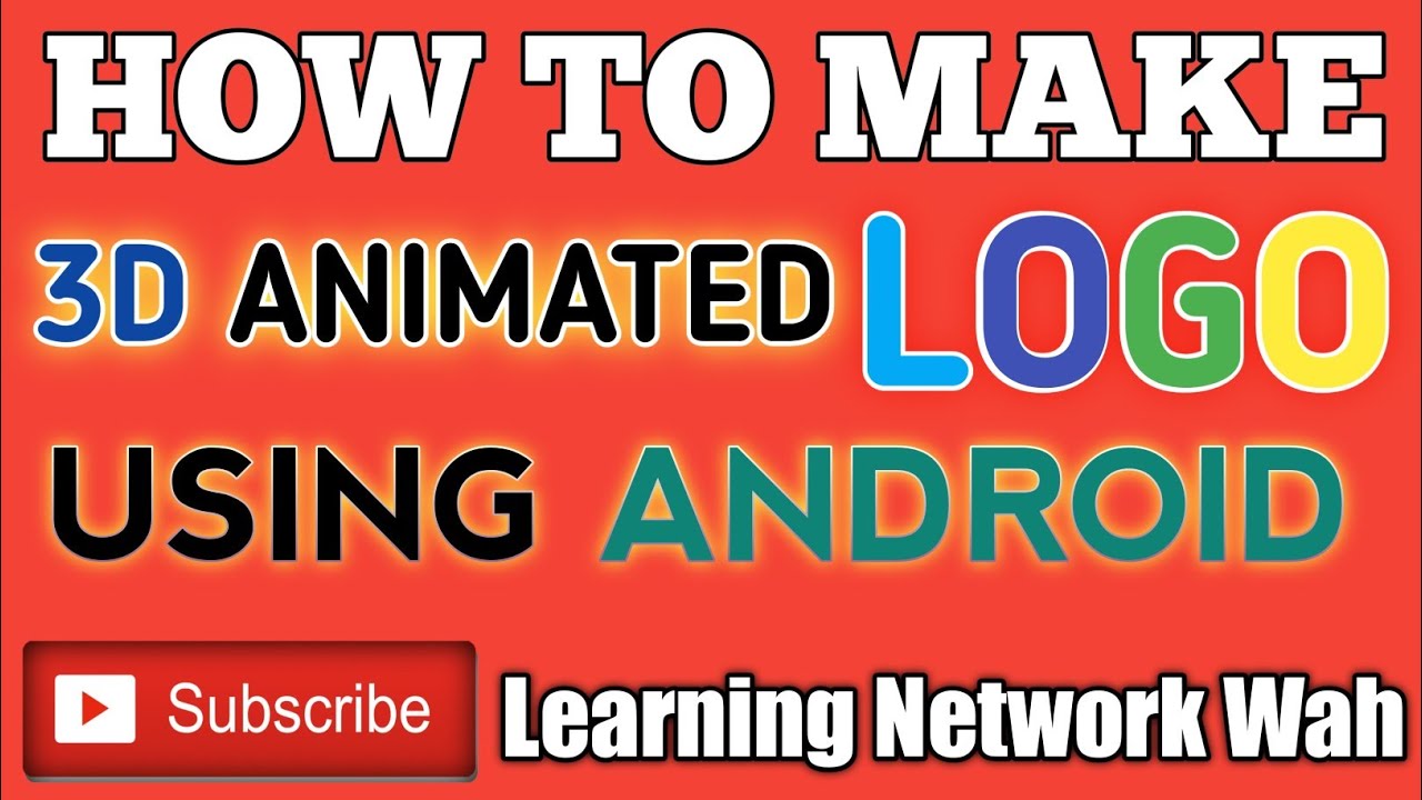 How to make 3D animated logo in Android mobile || professional 3d ...