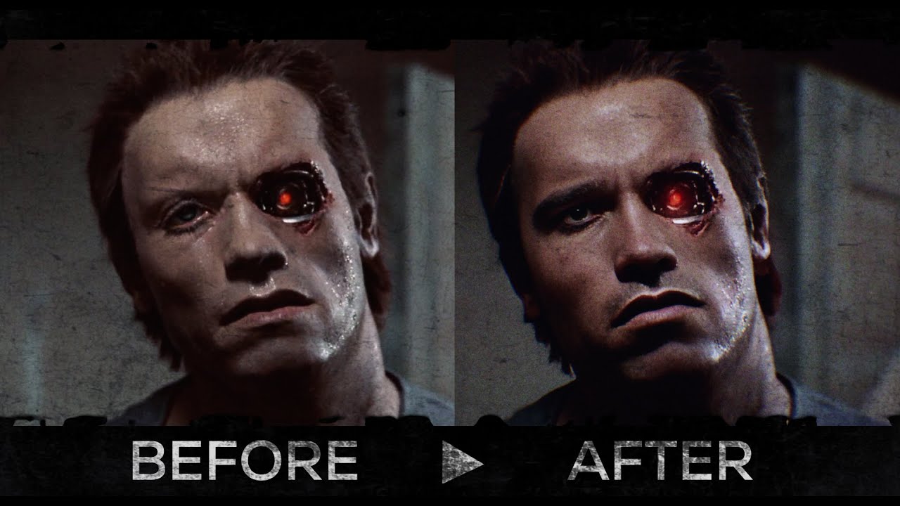 THE TERMINATOR - Face Enhancement (T800 Repair Scene) - YouTube