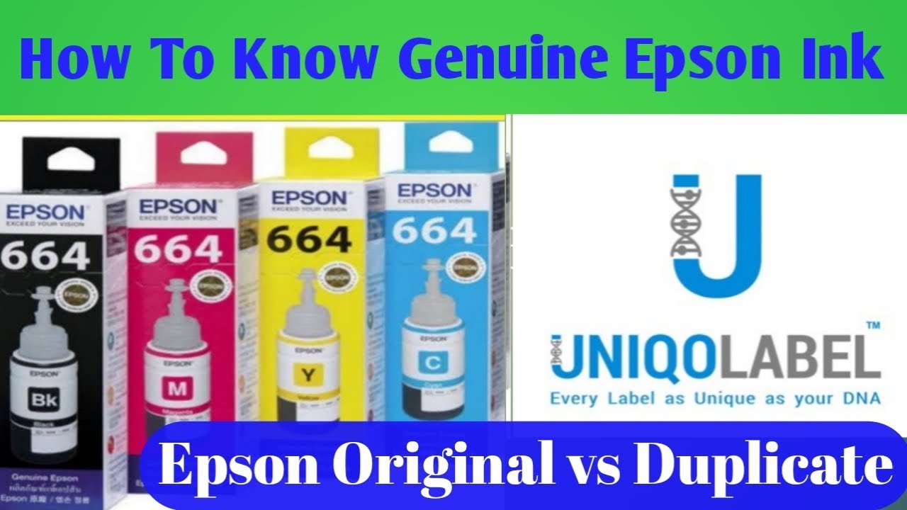 Epson Original ink vs Duplicate | How To Know ? [January 2024] - YouTube
