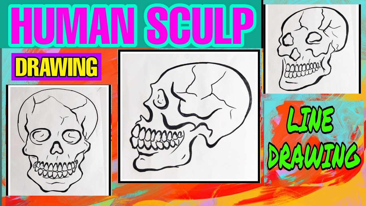Drawing Human Sculp | Sculp Line Drawing | Sculp kaise Draw kare ...