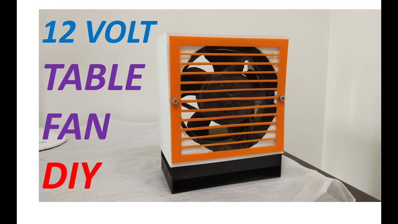 How to make a TABLE FAN (12 volt) 3D printed - YouTube