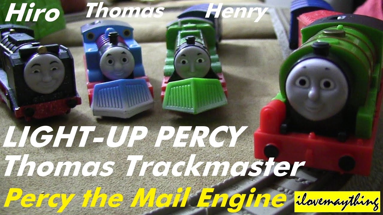Light-Up Percy - Thomas Trackmaster Motorized Engines + Hiro, Henry and ...