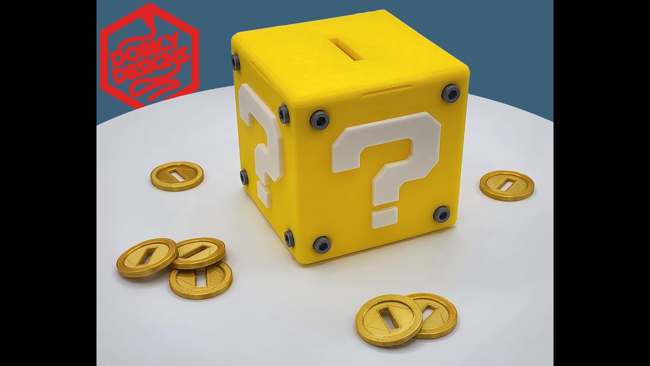 Mario Question Block | Coin Bank Storage Box Pencil Holder Planter Cup ...