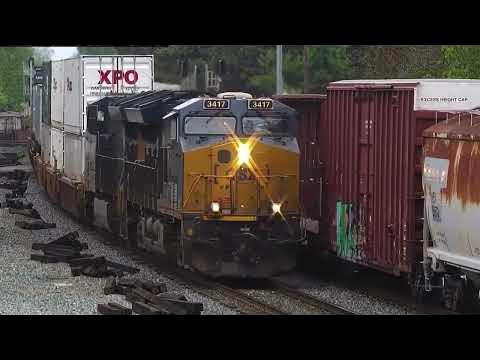 CSX train meet! (Railstream) - YouTube