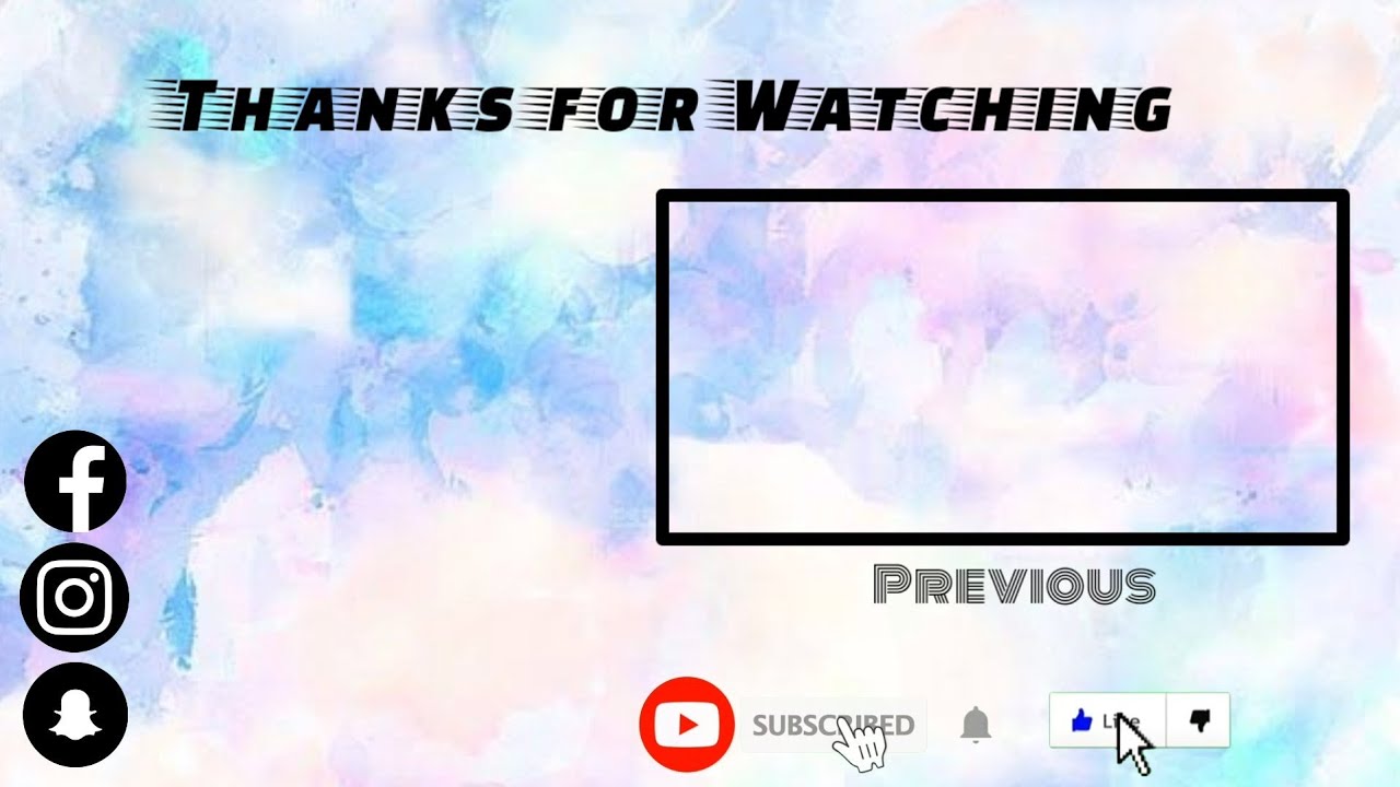 Free Outro pastel Template | No Text - YouTube