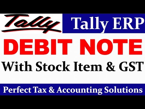 Debit Note in Tally | Learn Tally | Debit Note with GST | Complete ...