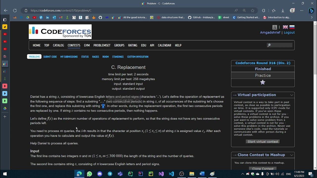 Codeforces Round 316 - Div.2 - C.Replacement (Arabic) - YouTube
