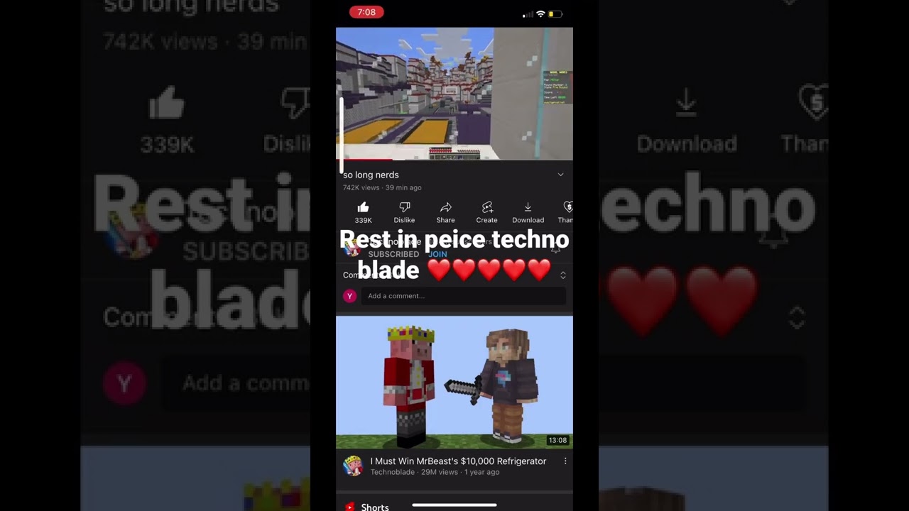 Techno blade died techno blade dead cancer - YouTube