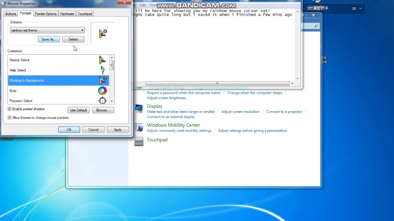 My new rainbow mouse cursor/pointer! - YouTube