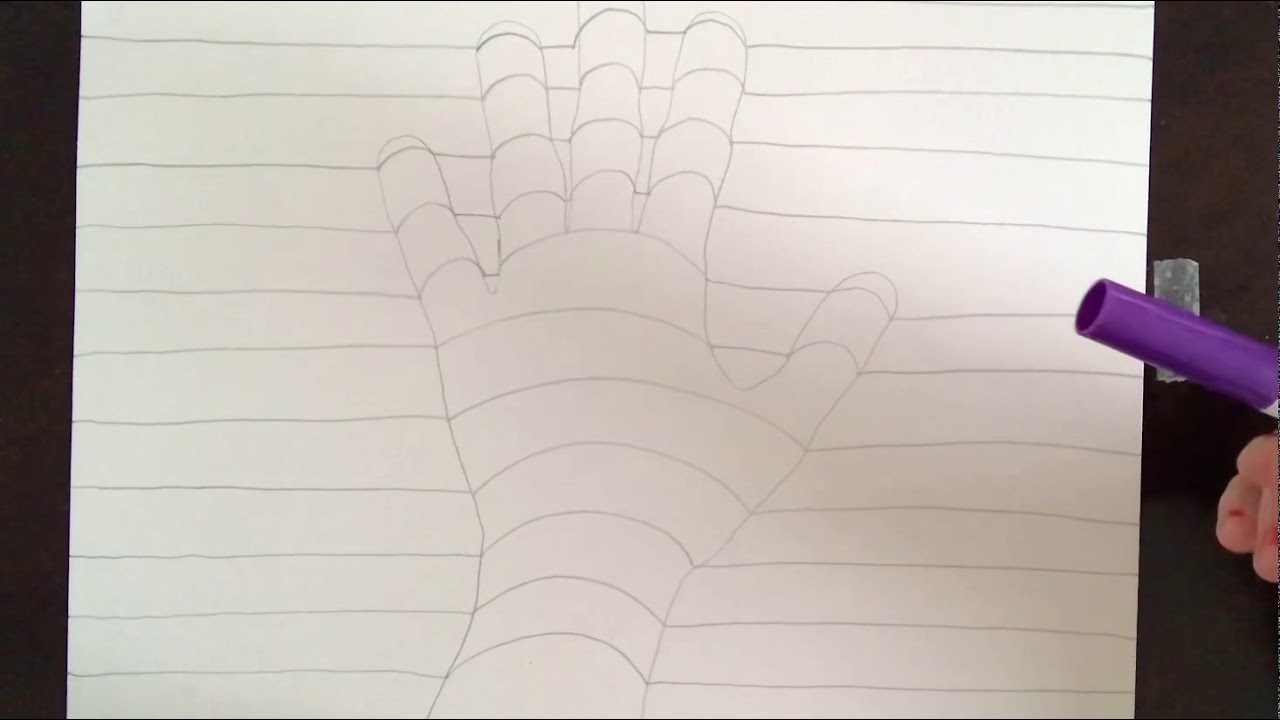 3-D Hand Drawing - YouTube