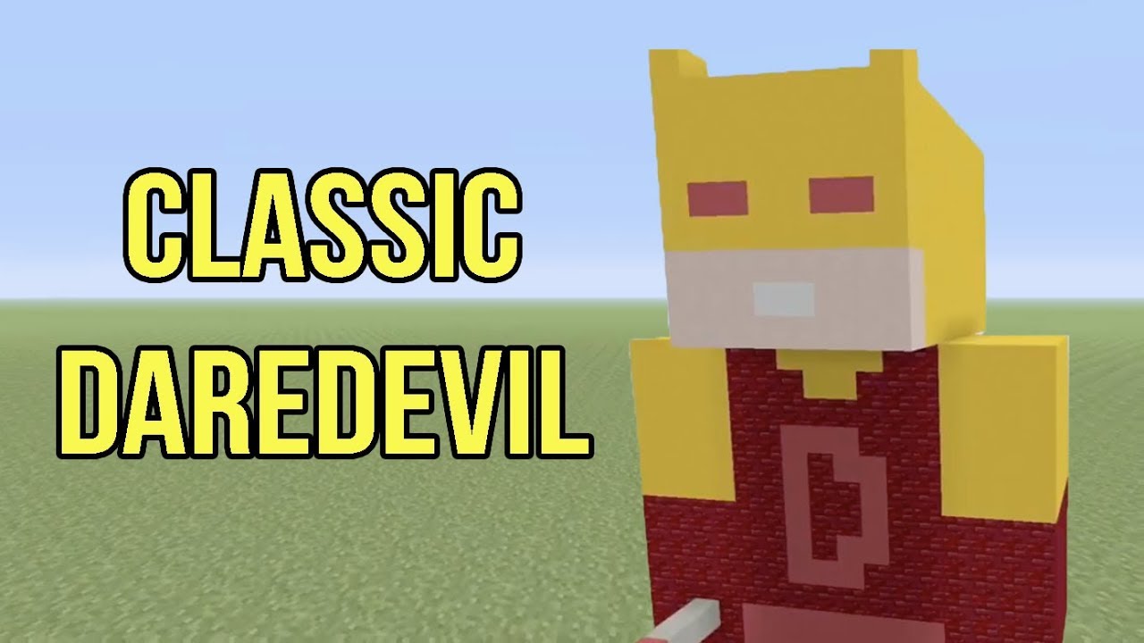 Minecraft | How to Build a Classic Daredevil Statue - YouTube